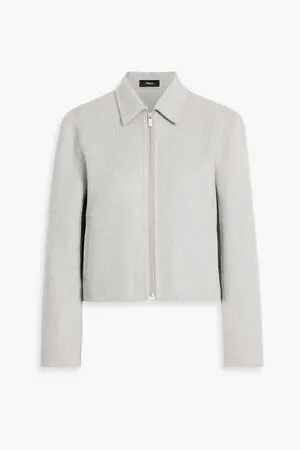 Theory Wool And Cashmereblend Felt Jacket - Light Gray