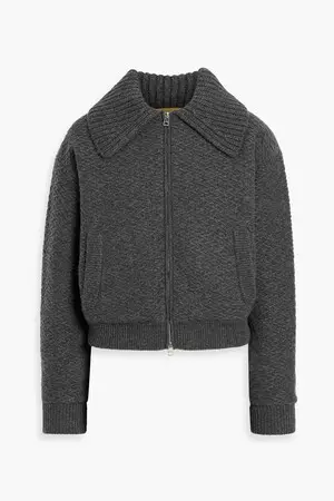 Guest In Residence Cross Country Wool And Cashmereblend Bomber Jacket - Charcoal