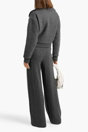 Guest In Residence Cable-knit Wool And Cashmere-blend Bomber Jacket