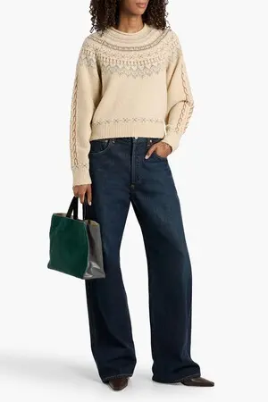 Guest In Residence Intarsia Wool-blend Sweater