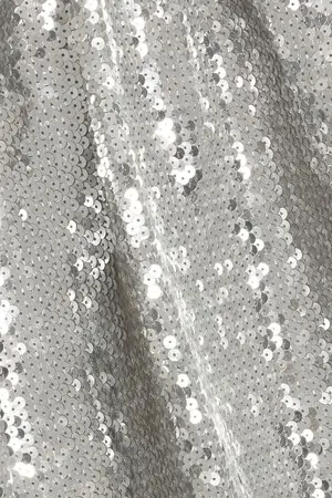 Rabanne Sequined Mesh Turtleneck Top