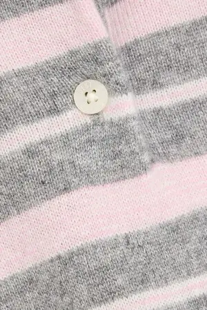 Guest In Residence Striped Cashmere Polo Sweater