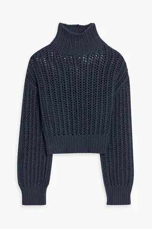 Brunello Cucinelli Openknit Cashmere Turtleneck Sweater