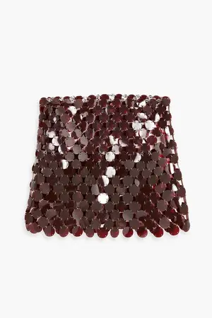 Rabanne Chainmail Mini Skirt - Merlot