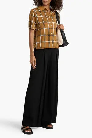 Guest In Residence Checked Silk And Linenblend Shirt