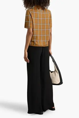Guest In Residence Checked Silk And Linenblend Shirt