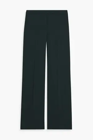 Theory Crepe Wide-leg Pants - Dark Green