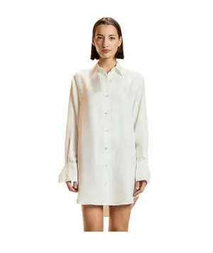 Cynthia Rowley Collectible Silk Shirt Dress - White