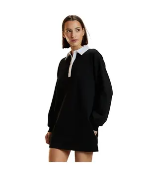 Cynthia Rowley Ardie Rugby Dress - Black