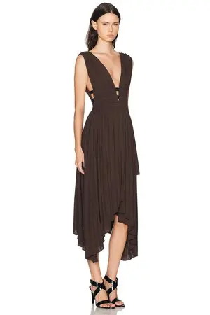 Alaïa V-neck Midi Dress
