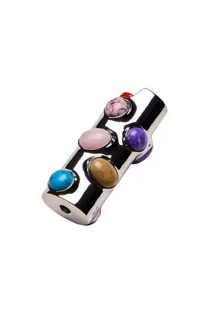 Edie Parker Edie Parker Stoned Lighter Case In Multi Lapis