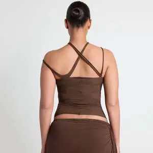 SKIMS Sheer Modal Top | Deep Neutral | | Vettese X