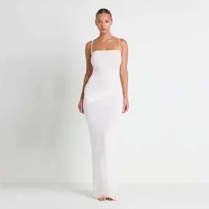 SKIMS Sheer Modal Long Dress | White | Medium | Vettese X