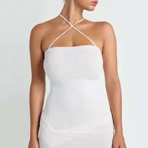 SKIMS Sheer Modal Long Dress | White | Medium | Vettese X