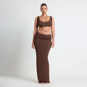 SKIMS Sheer Modal Draped Bralette | Deep Neutral | | Vettese X