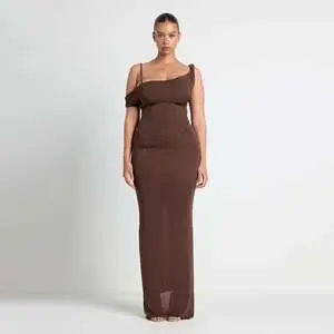 SKIMS Sheer Modal Draped Bralette | Deep Neutral | | Vettese X