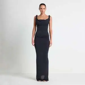 SKIMS Sheer Modal Draped Bralette | Black | | Vettese X