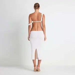 SKIMS Sheer Modal Draped Bralette | White | | Vettese X