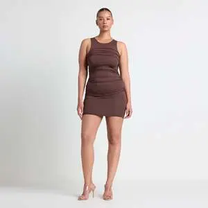 SKIMS Smooth Layers Tank Dress | Deep Neutral | | Vettese X - Cocoa