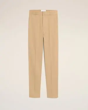 AMI Paris Beige Parisian-fit Cotton Trousers Beige