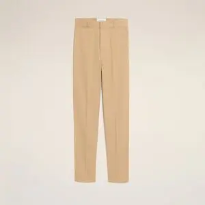 AMI Paris Beige Cotton Trousers - Mastic Beige
