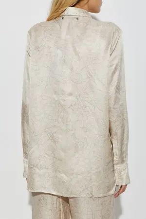 GOLDEN GOOSE Floral Motif Silk Blend Shirt