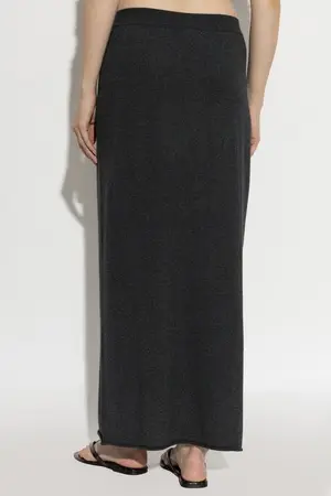 LISA YANG Charlotta" Maxi Skirt In Cotton Cashmere Knit - Grey