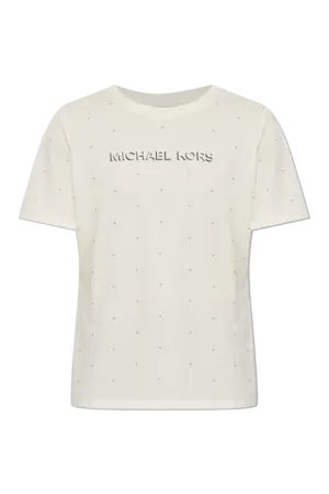 Michael Kors T-shirt With Studs - Cream