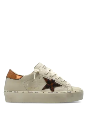 GOLDEN GOOSE Hi Star Classic With List Sneakers - Cream