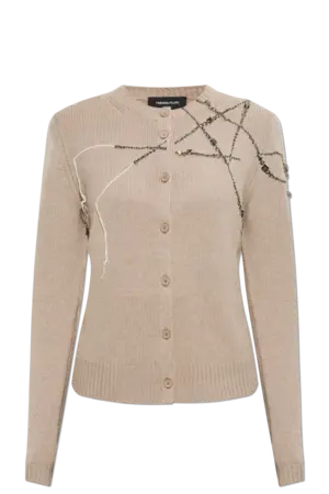 Fabiana Filippi Cardigan With Appliqués - Beige