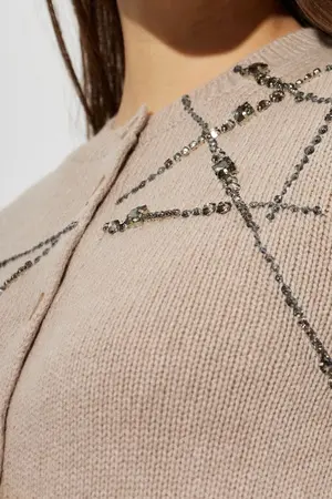 Fabiana Filippi Embellished Fine Knit Cardigan