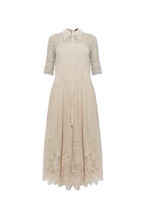 Fabiana Filippi Lace Midi Dress - Cream