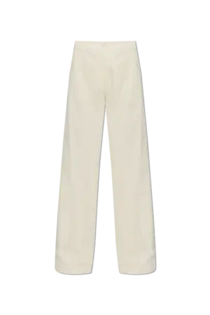 Paul & Shark Corduroy Wide Leg Trousers - Cream