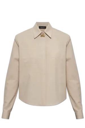 Fabiana Filippi Textured Shirt With Gold Appliqu