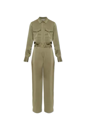 Michael Kors Satin Jumpsuit With Belt