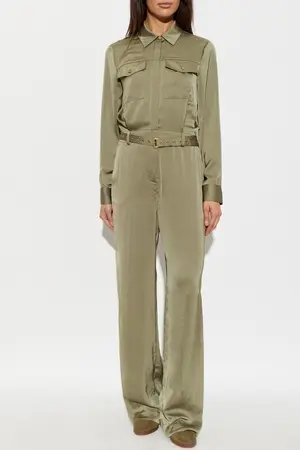 Michael Kors Satin Jumpsuit With Belt