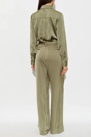Michael Kors Satin Jumpsuit With Belt