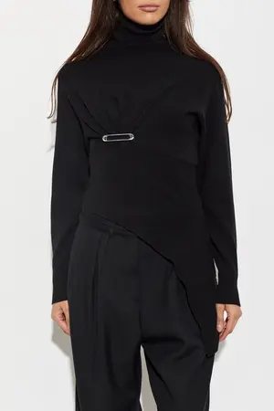 LANVIN Asymmetrical Turtleneck With Applique