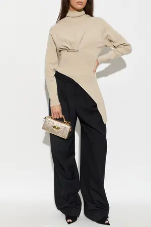 LANVIN Asymmetrical Turtleneck With Appliqu