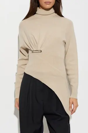 LANVIN Asymmetrical Turtleneck With Appliqu