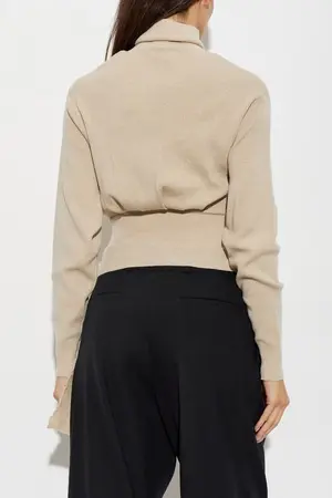LANVIN Asymmetrical Turtleneck With Appliqu