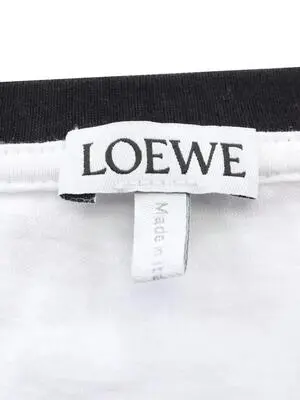 Loewe 2010s Anagram Embroidered Cotton T-shirt - White