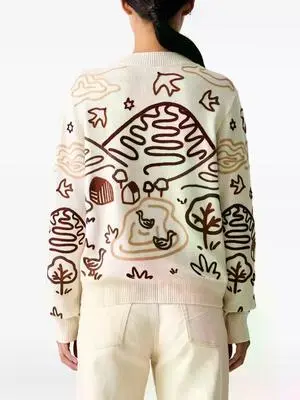 Farm Rio Embroidered Button-up Cardigan