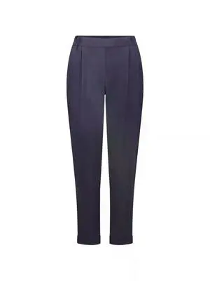 BETTY BARCLAY Pleated Turn-up Trousers - Blue
