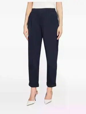 BETTY BARCLAY Pleated Tapered Leg Trousers With Turn-up Cuffs