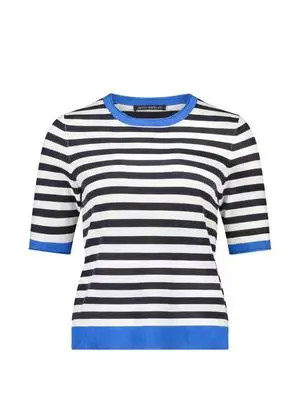BETTY BARCLAY Striped Short-sleeve Sweater