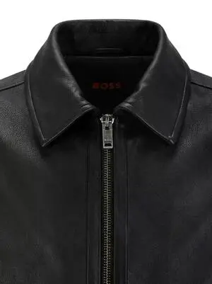 BOSS Leather Bomber Jacket