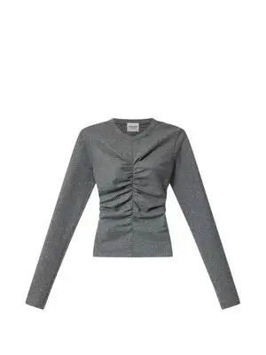 MARANT ETOILE Ruched Long-sleeve Top - Grey