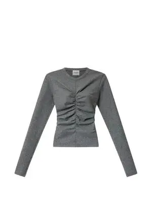 MARANT ETOILE Ruched Long-sleeve Top - Grey