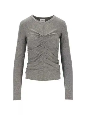 MARANT ETOILE Ruched Long-sleeve Top - Grey